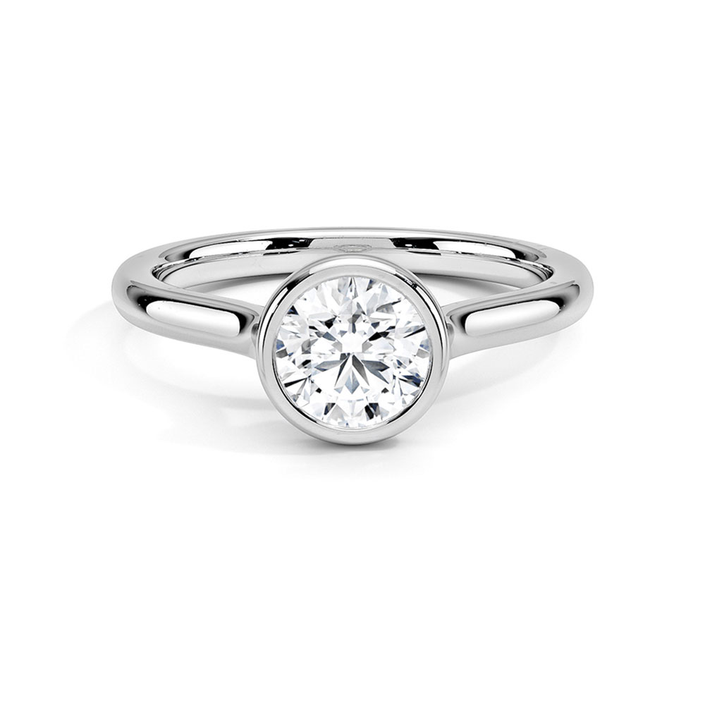Bezel Set Oval Engagement Ring | Temple & Grace Singapore