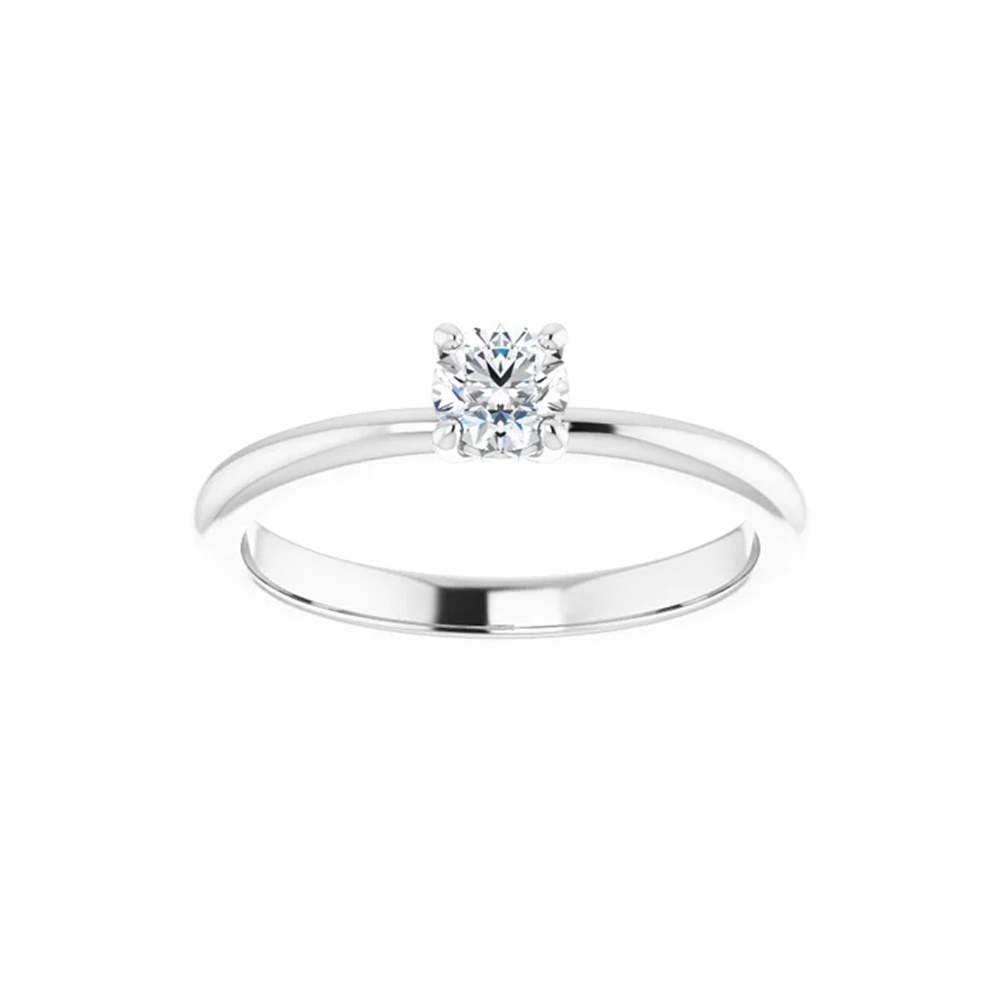 4 prong round engagement ring | Temple & Grace Singapore