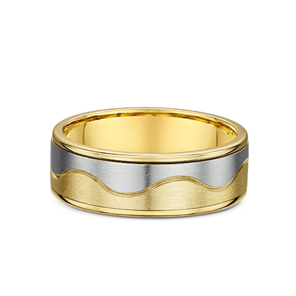 Wave Pattern Mens Wedding Band | Temple & Grace Singapore