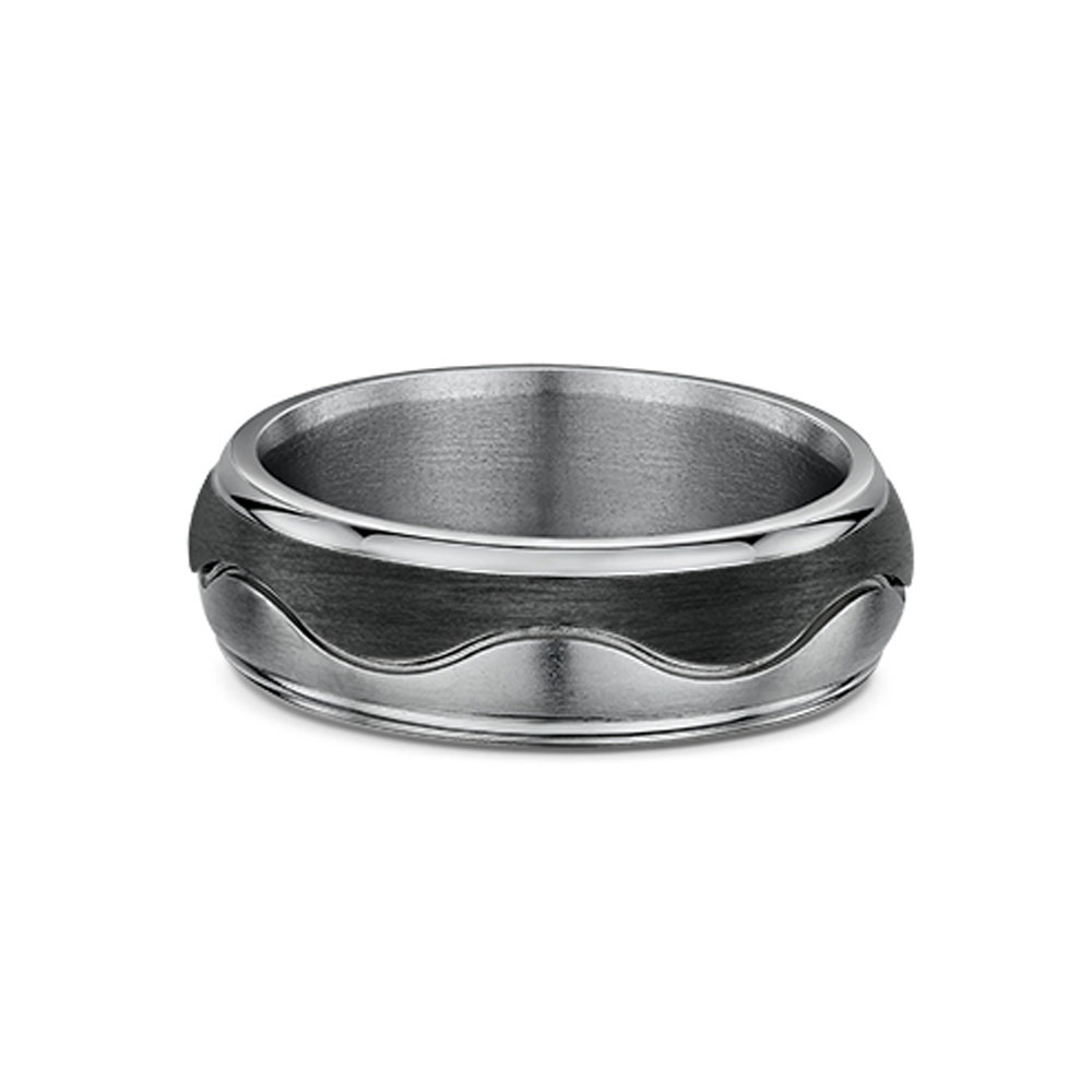 Wave pattern mens ring 602B00 | Temple & Grace Singapore