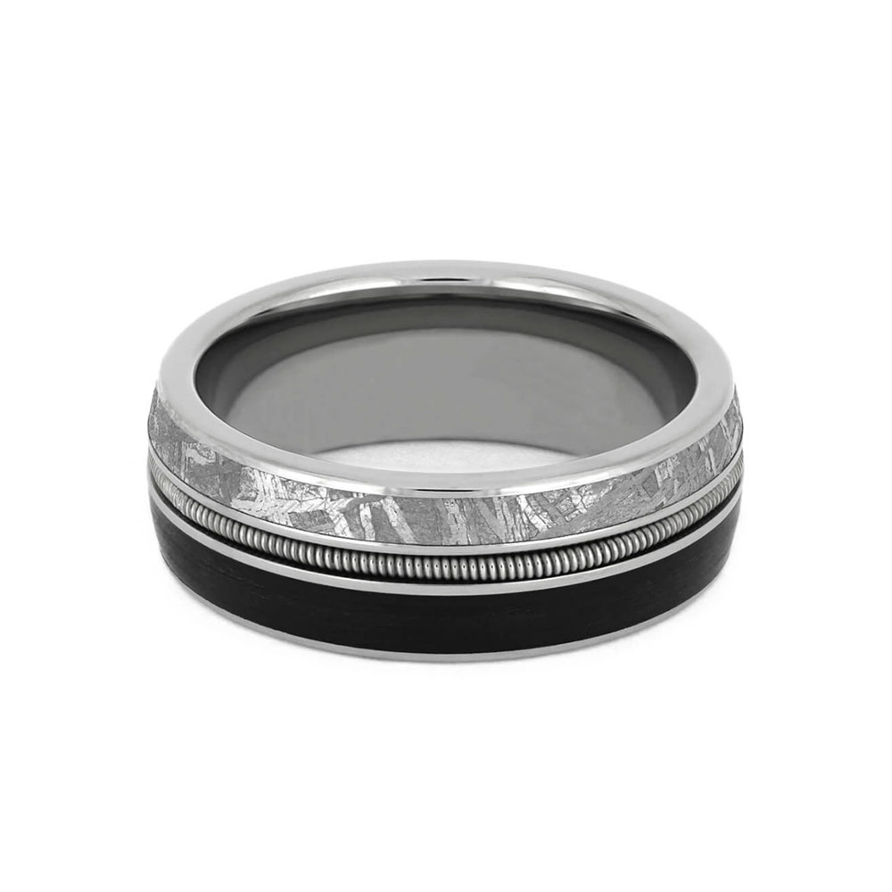 Mens guitar string ring with Vinyl record | Temple & Grace Singapore