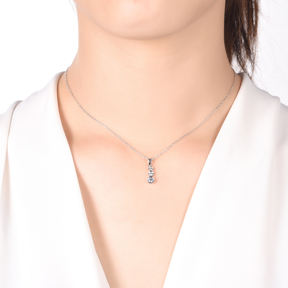 Bezel set drop Pendant | Temple & Grace Singapore
